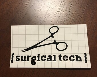 Surgical tech decal | Etsy