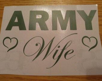 Army wife decal | Etsy