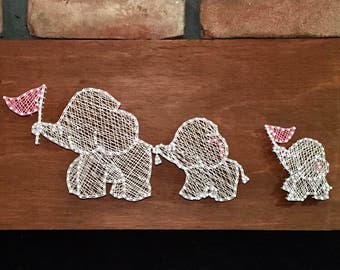 Elephant string art | Etsy
