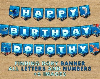 Unique finding nemo banner related items | Etsy