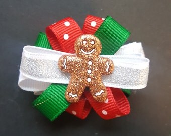 Gingerbread man bow | Etsy