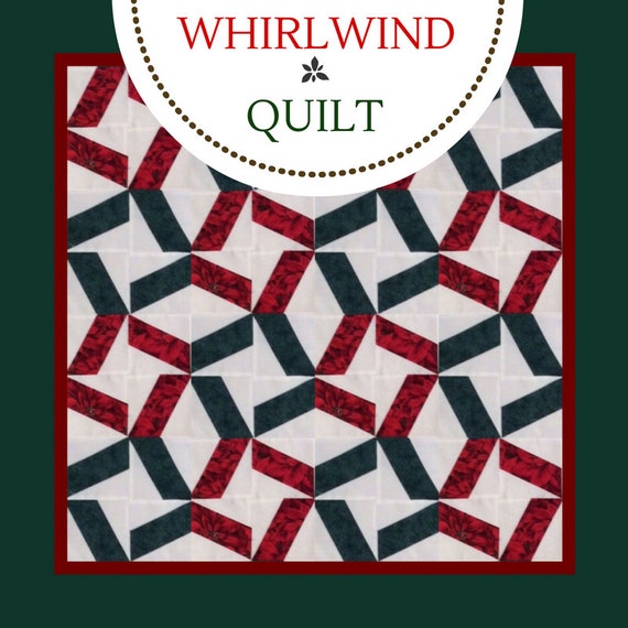Whirlwind quilt pattern - PDF download from SewnUpPatterns on Etsy Studio