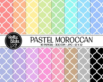 Moroccan digital paper: YELLOW MOROCCAN with
