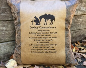 Cowboy commandments | Etsy
