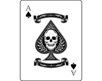 Skull playing cards | Etsy