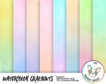 Ombre watercolor | Etsy