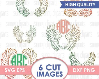 Angel wing svg | Etsy