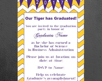 Lsu invitation | Etsy