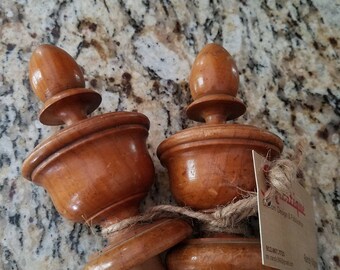 Wood finials | Etsy