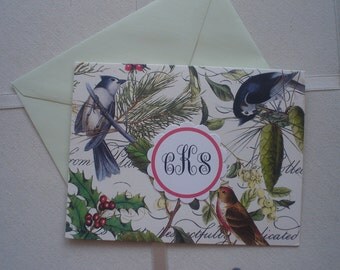 Items similar to Bird Magnets -Winter Birds - Glass Tile Magnet Set on Etsy