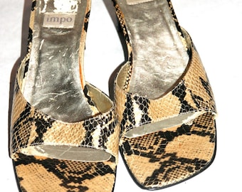 Snakeskin mules | Etsy