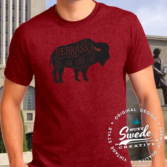 Nebraska T-shirt Nebraska the Good Life by SuzySwedeCreative