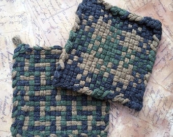 Woven potholders | Etsy