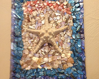 Mosaic beach scene | Etsy