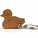 Duck Silhouette Key Chain Simple Outline Wood Duck Key Ring