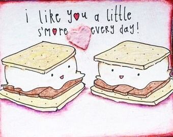 Smores valentine | Etsy