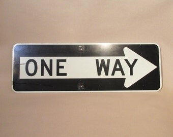 One way sign | Etsy
