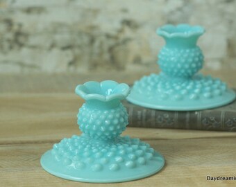 Fenton candlesticks | Etsy