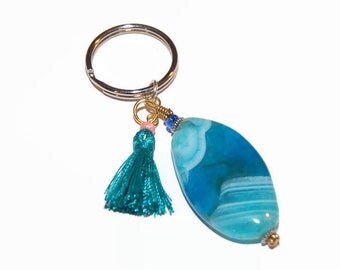 Agate keychain | Etsy