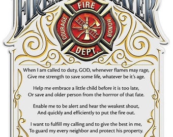 Fireman prayer | Etsy