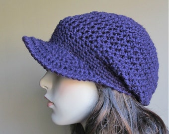 Purple Newsboy hat
