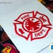 Fire Department Maltese Applique Little by ladderhilldesign