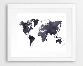 World map poster | Etsy