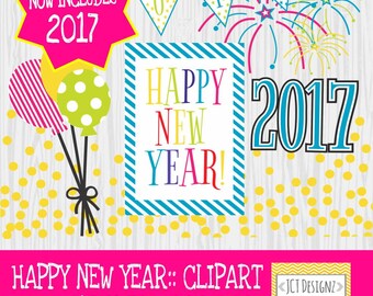 New year clip art | Etsy