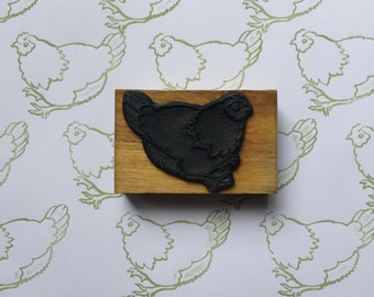 Chicken rubber stamp | Etsy