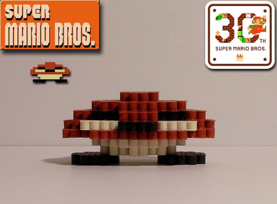 SUPER MARIO BROS. 3D Stomped Goomba Pixel Bead Figure