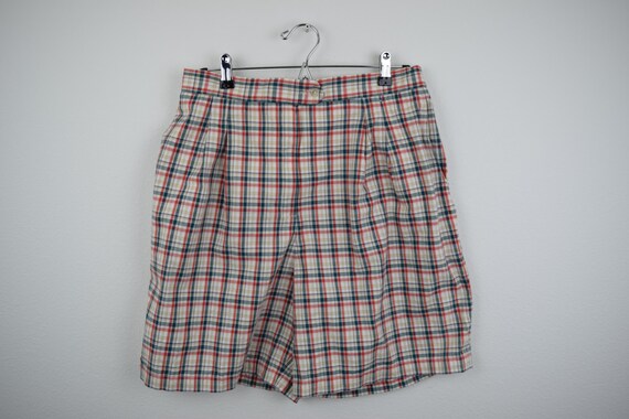 Vintage Plaidpleated Womens Golf Shorts By Nicklaus