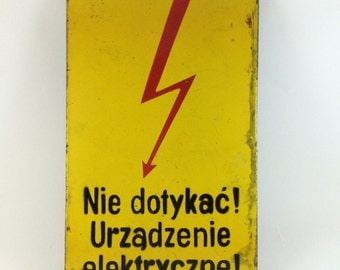 Vintage warning sign | Etsy