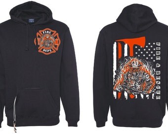 Firefighter hoodie | Etsy