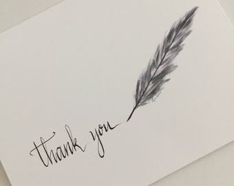 Hand drawn feather | Etsy