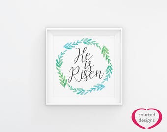He is risen wreath | Etsy