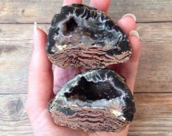 Agate Slices Geodes and Amethyst by TheHollowGeode on Etsy