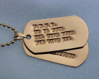 Real Debossed Military Dog Tag Made 4 Your Paracord FREE