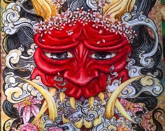 Hannya mask | Etsy