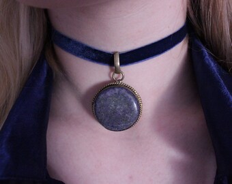 Navy blue choker | Etsy