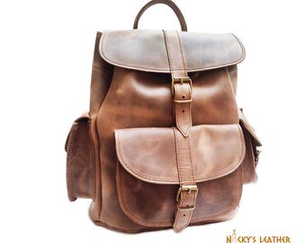 Leder rucksack | Etsy