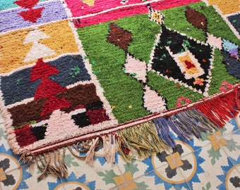 Pink and green rug | Etsy