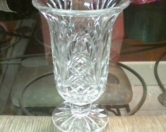 Vintage crystal vase | Etsy