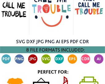 Trouble svg | Etsy
