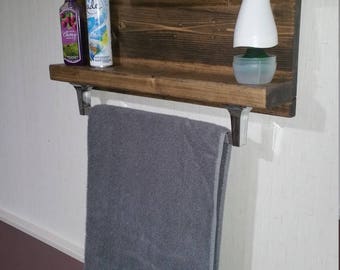 Rustic towel bar | Etsy