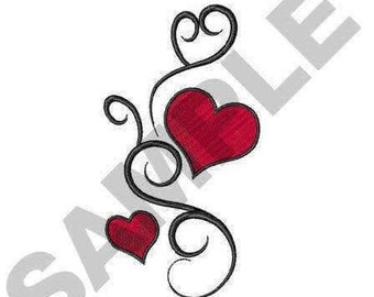 Swirly Heart Embroidery Design