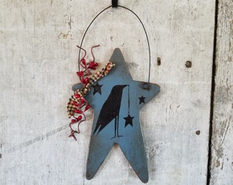 Primitive Crow Star Pip Kitchen Pantry Farmhouse Labels Logo
