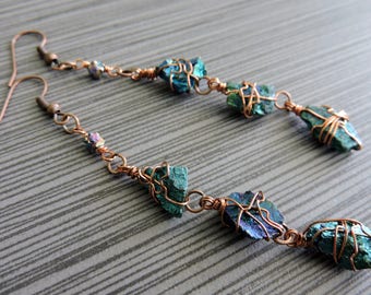 Chalcopyrite Peacock Ore/ Bornite Raw Stone Wire Wrapped