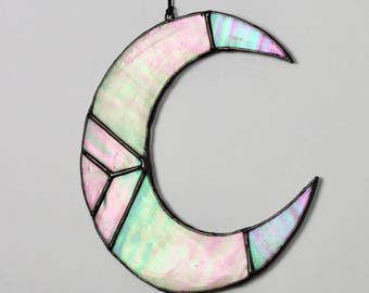 Stained glass moon | Etsy