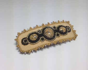 Beaded hair barrette | Etsy