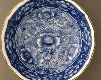 Blue floral plate | Etsy